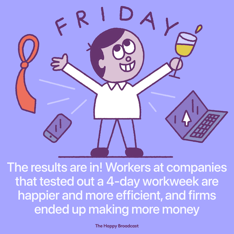 New data from a four day workweek pilot shows workers are happier and ...