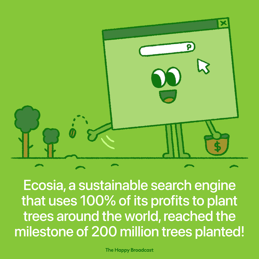 Ecosia planted 200 million trees - The Happy Broadcast